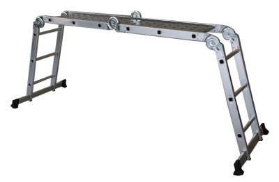 China Lightweight Foldable Aluminum Ladder Durable  Aluminum Extension Ladder for sale