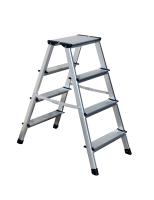 China Silver Multipurpose Aluminium Foldable Ladder 2x4 Steps For Painting for sale
