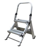 China Easy Lifting Multipurpose Aluminium Foldable Ladder 2 Steps Non Slip for sale