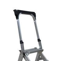 China 3 Steps Safety Aluminum Step Stool Ladder with Handle and Tool Tray for sale