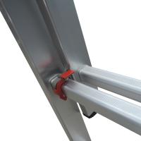 China Robust Strength Aluminum Extension Ladder  3x6 With Non Marring Feet for sale