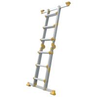 China Outdoor Aluminum Telescopic Ladder 4x3 Corrosion Resistant Long Life Span for sale