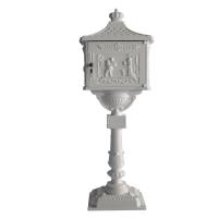 China Aluminum Standing Decorative Mailbox Post White Vintage Mailbox for sale