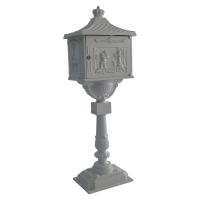 China Aluminum Standing Decorative Mailbox Post White Vintage Mailbox for sale