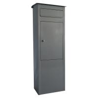 China Garden Standing Steel Mailbox Waterproof Residential Post Box Outdoor Parcel Box for sale