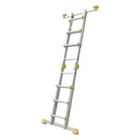 China Portable  Aluminium Step Ladder PP Feet 4x3 Collapsible Extension Ladder for sale