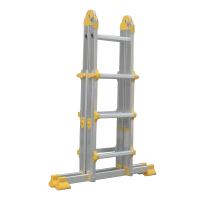 China Portable  Aluminium Step Ladder PP Feet 4x3 Collapsible Extension Ladder for sale