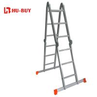China A Frame Durable  Foldable Aluminum Ladder 4x3  Easy Storage And Transport for sale
