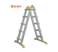 China Lightweight   Aluminum Telescopic Ladder 4x5  EN131 Aluminum Extension Ladder for sale