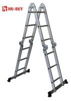China Outdoor Aluminum Multi Purpose Ladder Safety Aluminium Telescopic Ladder for sale