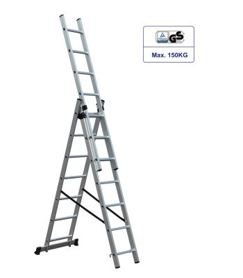 China Durable 3x7 Collapsible Extension Ladder Adjustable Aluminum Ladder for sale