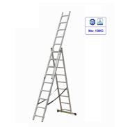 China Lightweight Aluminum Extension Ladder 3x9 Collapsible Extension Ladder for sale
