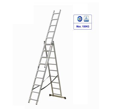 China Lightweight Aluminum Extension Ladder 3x9 Collapsible Extension Ladder for sale