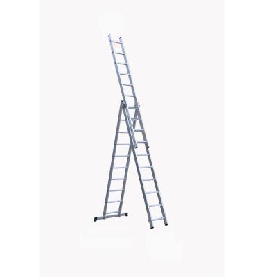 China Outdoor  Aluminum Extension Ladder 3x10  With Non Marring Feet Slip Resistant for sale