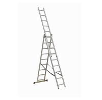 China Multi Purpose Lightweight Aluminum Ladder 3x9 Adjustable Aluminium Ladder for sale