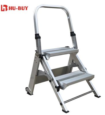 China High Safety Aluminum Step Ladder Two - Step Construction  For Rugged Use for sale
