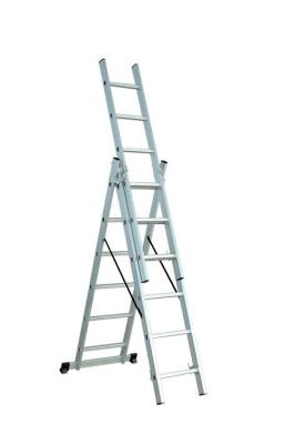 China 3 Sections Aluminum Extension Ladder Multi Use 3x6 Aluminium Step Ladder for sale
