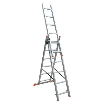 China Compact Design Aluminium Telescopic Ladder 3x6 GS EN131 Certificated for sale