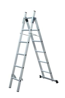 China 2x6 Lightweight 6063 Aluminum Extension Ladder 5.5kg Easily Carried for sale