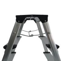 China Double Sided  Aluminum Step Stool Wide Pedal 4 Steps Slip Resistant for sale