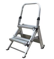 China Domestic Folding Scaffold Ladder 2 Steps   Aluminum Platform Step Ladder for sale