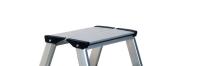 China Silver Aluminum Platform Step Ladder  2x2 Step GS EN 131 Certificated for sale