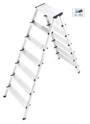 China High Aluminum Step Stool 7 Steps Multipurpose Aluminium Foldable Ladder for sale