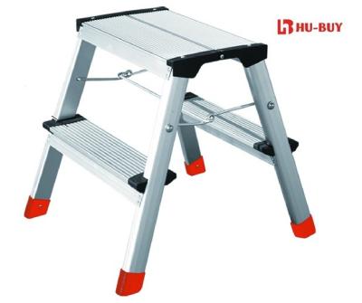 China Wide Pedal Aluminium Foot Stool 2 - Step  Lightweight Aluminium Steps for sale