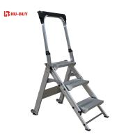China Silver Aluminium Platform Ladder 3 Step  Lightweight Aluminium Steps for sale