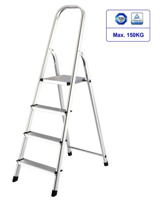 China Anti Slip Aluminum Platform Step Ladder 4 Steps With Handle Easy To Store for sale