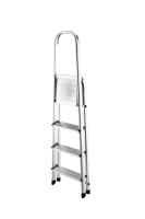 China Anti Slip Aluminum Platform Step Ladder 4 Steps With Handle Easy To Store for sale