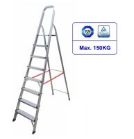 China Lightweight Aluminium Platform Ladder 8 Step  Folding Scaffold Ladder for sale