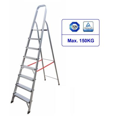China Lightweight Aluminium Platform Ladder 8 Step  Folding Scaffold Ladder for sale