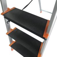 China GS EN131 Aluminium Platform Ladder 5 Steps Folding Scaffold Ladder for sale