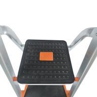 China GS EN131 Aluminium Platform Ladder 5 Steps Folding Scaffold Ladder for sale