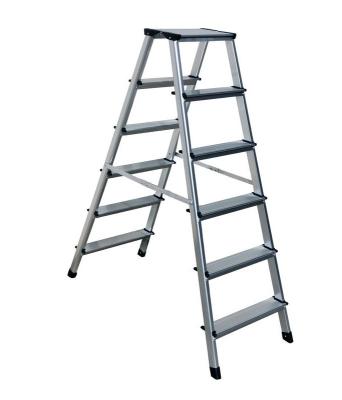 China GS Outdoor Silver Multipurpose Aluminium Foldable Ladder  2x6 Steps for sale