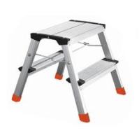 China EN131 2x2 Steps Aluminum Folding Step Stool With Non Marring Feet for sale