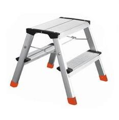 China EN131 2x2 Steps Aluminum Folding Step Stool With Non Marring Feet for sale