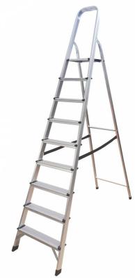 China Anti Slip  Aluminum Platform Step Ladder 9  Steps Stable Performance for sale