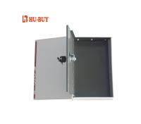China Steel Metal Cash Box Book Design With Key Lock Powder Coated Finishing for sale