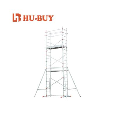 China Professional Outdoor Aluminum Scaffold Tower 5.6M Compact Design for sale