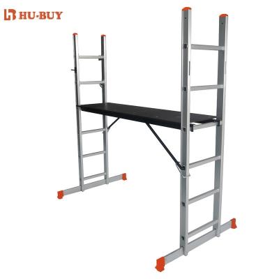 China 2x6 Aluminium Scaffolding Ladder A Form With 1470x405mm Platform for sale