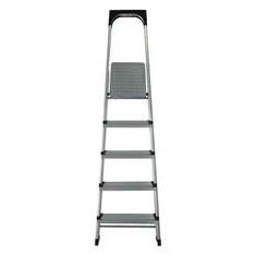 China Domestic Foldaway Aluminum Step Ladder 5 Steps EN131 GS Certificated for sale