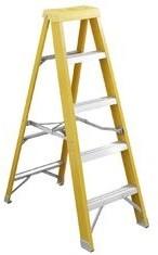 China Household  Fiberglass Step Ladder   2x5  Steps  With Hand Work Tray for sale