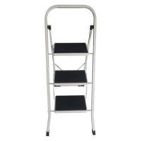 China EN131 3 Steps  Steel Step Stool Rust Proof Indoor Steel Foot Stool for sale