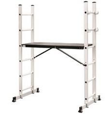 China 2x6  Extension  Aluminum Scaffold Tower With One Plank Non Marring Feet for sale