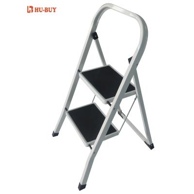 China Wide Pedal Steel Step Stool 2 Steps Home Use  EN14183 Certificated for sale