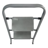 China Non Slip Metal Folding Step Stool Skip Resistant Metal 2 Step Stool for sale