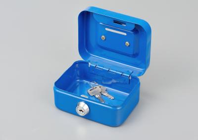 China Small Portable Cash Money Box , Coin Saving Money Safe Box With Lock for sale