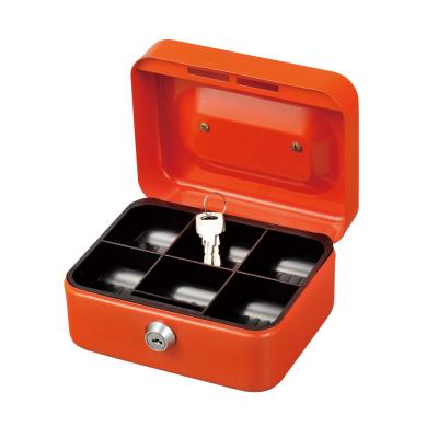 China Chrome Plated Lightweight Metal Cash Box With Lock Coin Storage Safes for sale